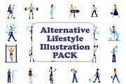 Alternative lifestyle SVG characters, a Person Illustration by The img