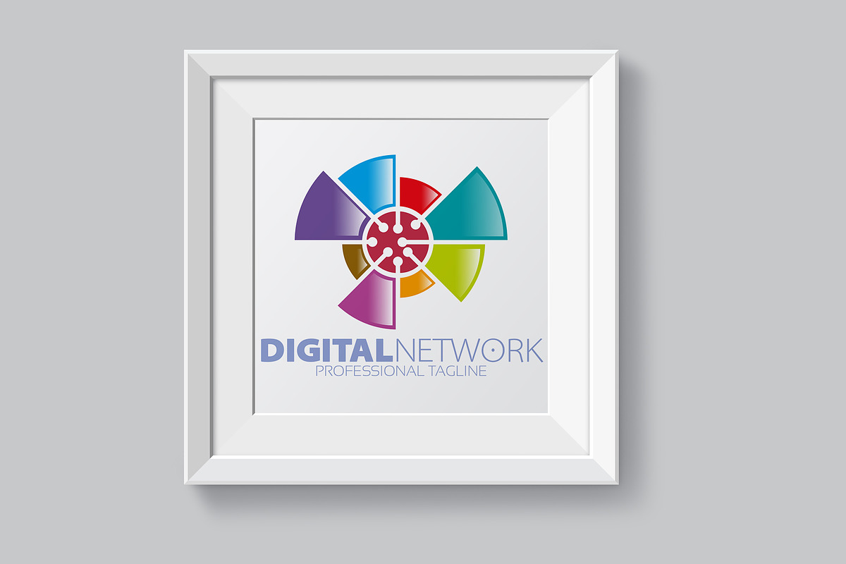 Digital Network Logo, a Branding & Logo Template by essegraphic