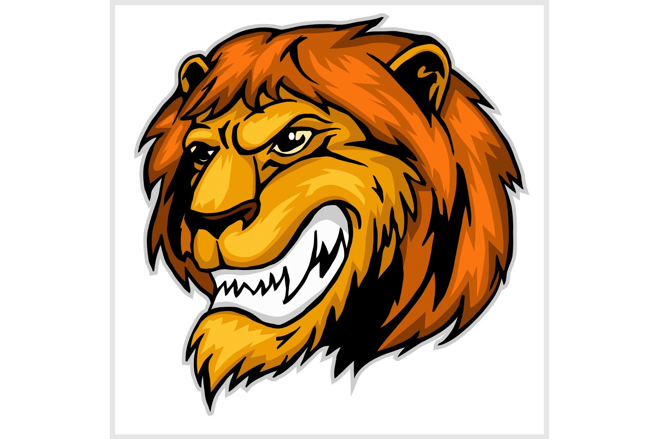 Mascot Lion head illustration, an Animal Illustration by Digital ...