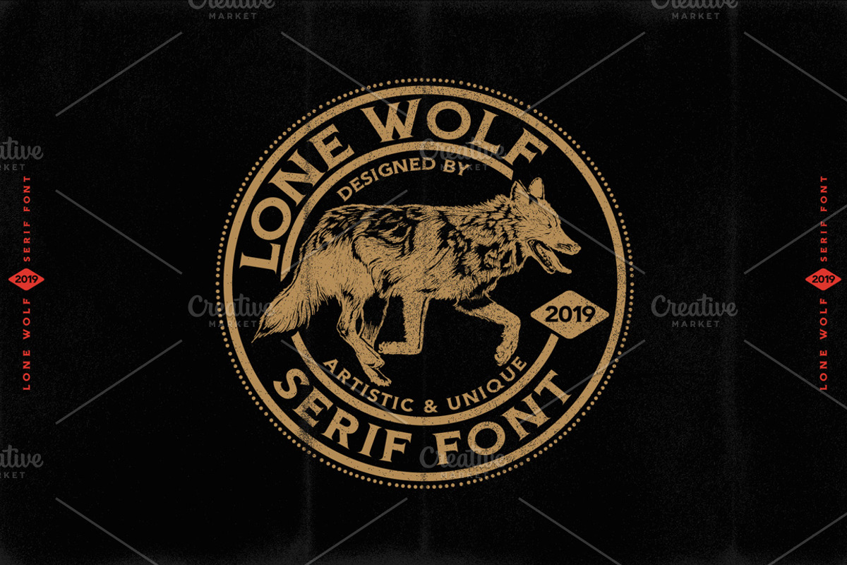 LONE WOLF - Serif font, a Serif Font by Artistic & Unique