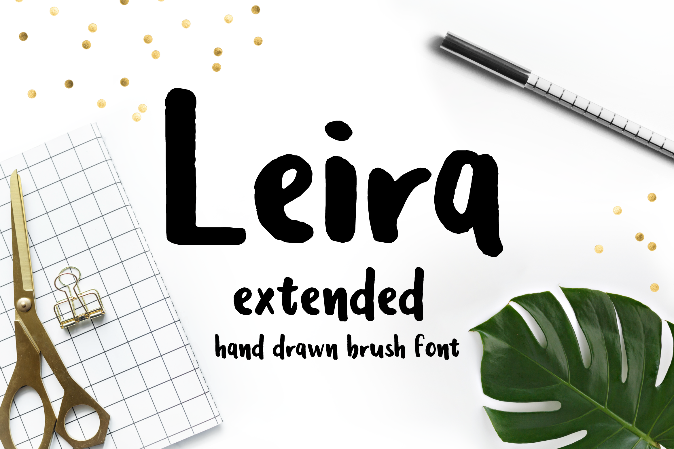 Leira Extended Hand Drawn Brush Font, a Font by Wild Ones
