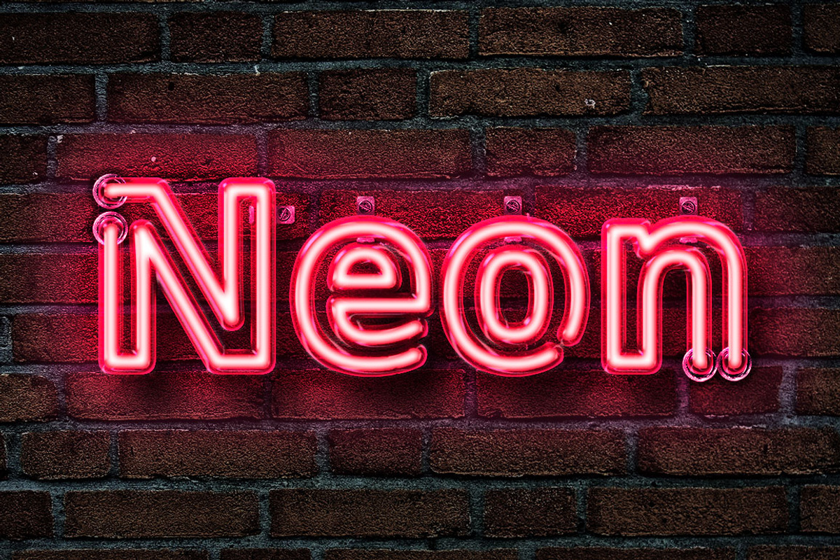 Realistic Neon Photoshop Effect, a Layer Style Add-On by Designdell