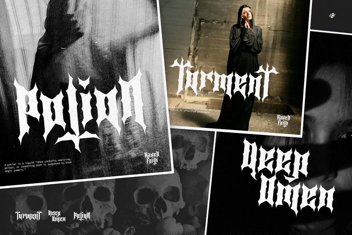 Raven Faith - a Satanic Display Font, a Blackletter Font by ...