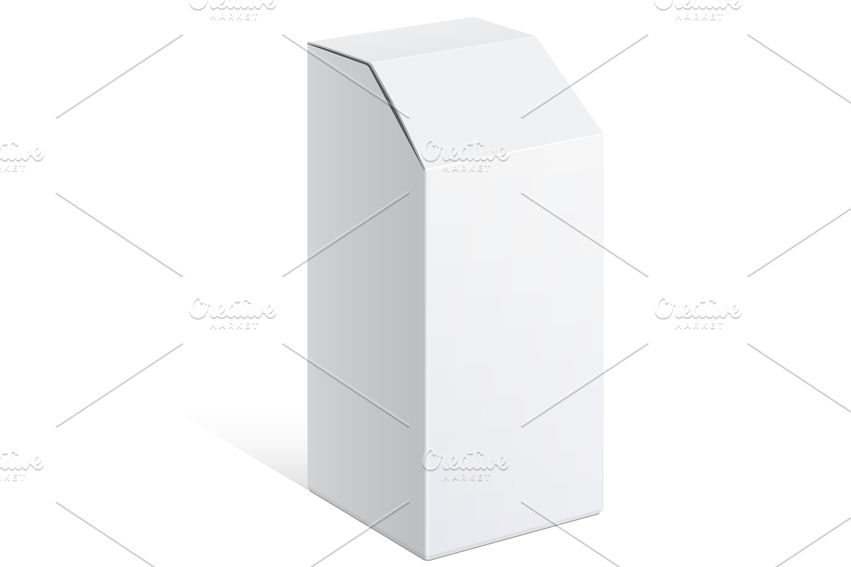 Realistic White Package carton Box, a Merchandise Mockup by Sunny ...