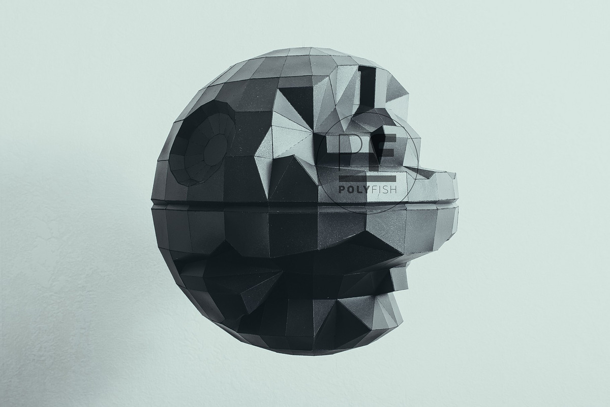 DIY Death Star II 3D model template, a Graphic by PolyFish