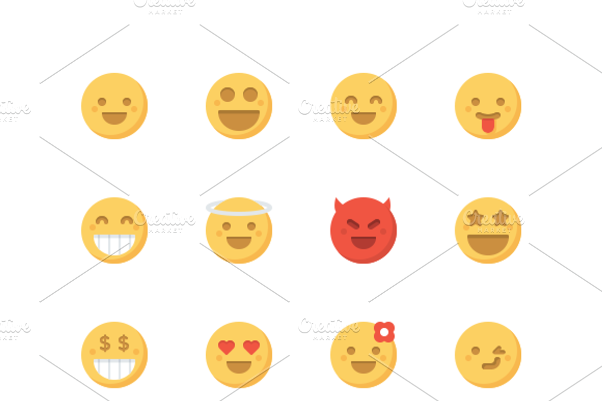 Emoticons Pack, an Icon by Mir store