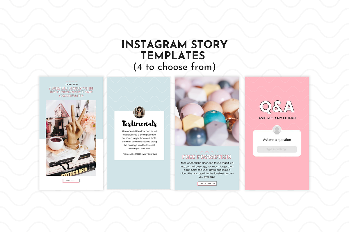 Instagram Template Blue Canva, a Social Media Template by ltsdesigns