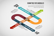 Isometric Path Modules Infographic, a Templates & Theme by h.utomo