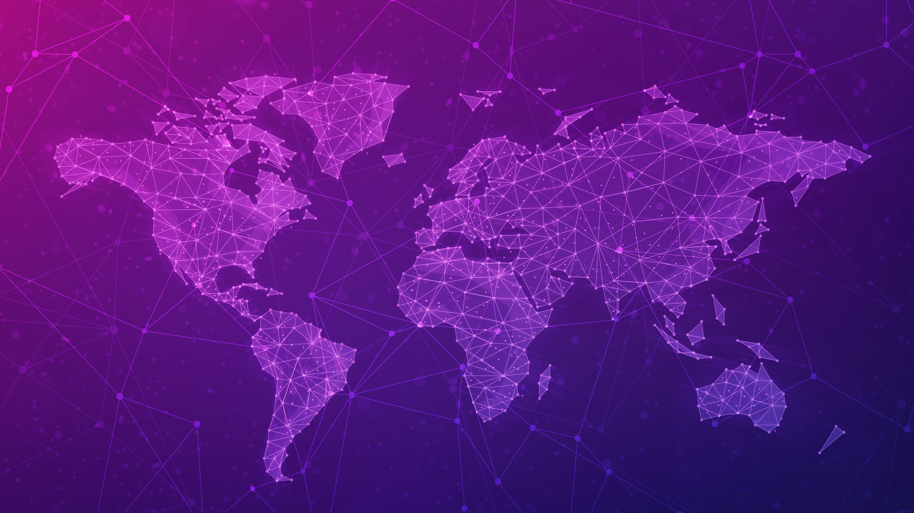 Polygon world map on blockchain hud banner., a Finance Illustration by ...