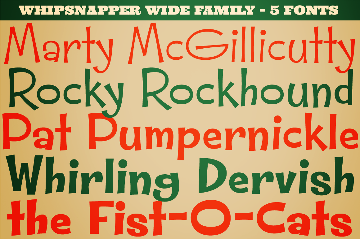 Whipsnapper Wide Family, a Font by Pink Broccoli