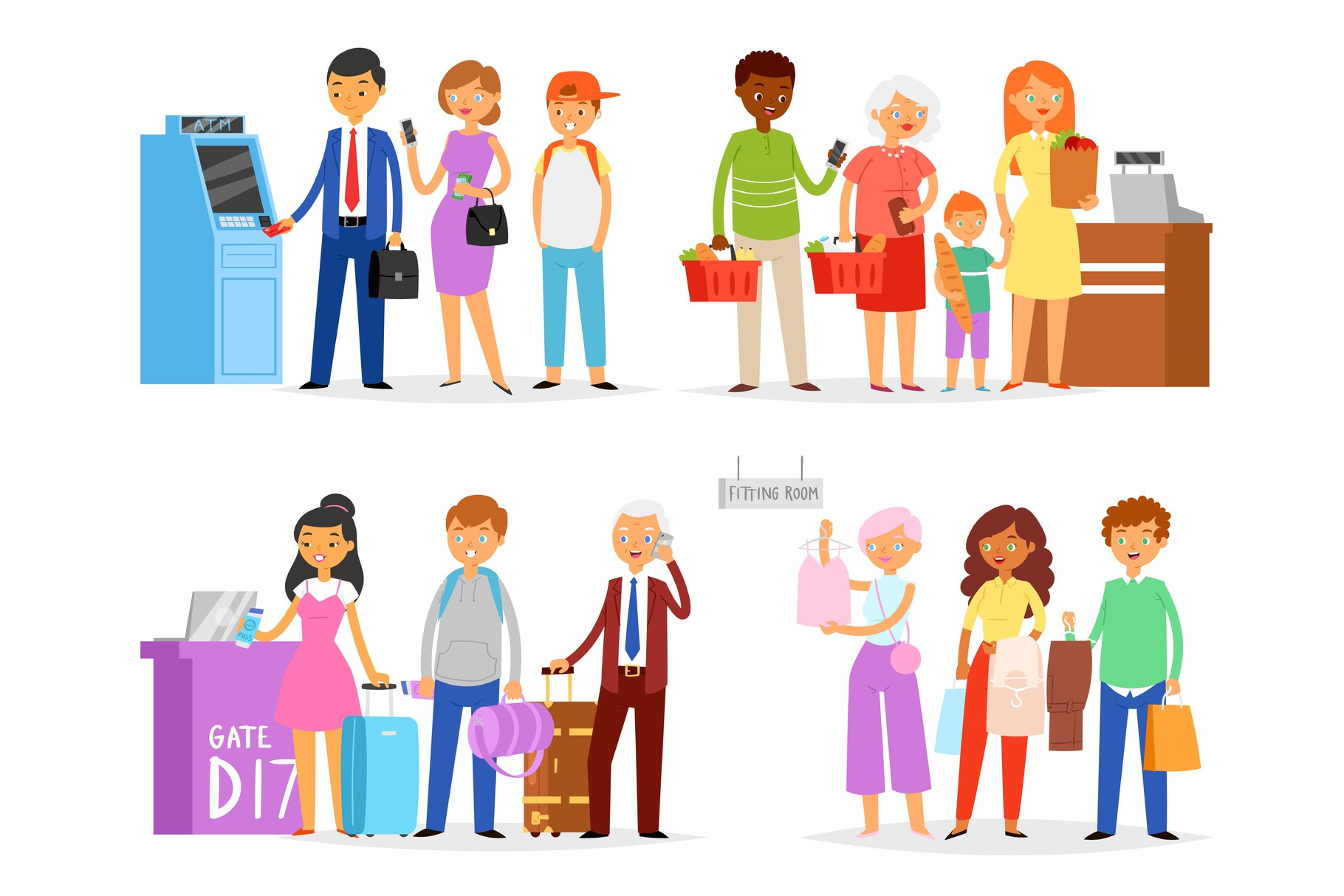 Queue vector people waiting line, a Person Illustration by RocketArt