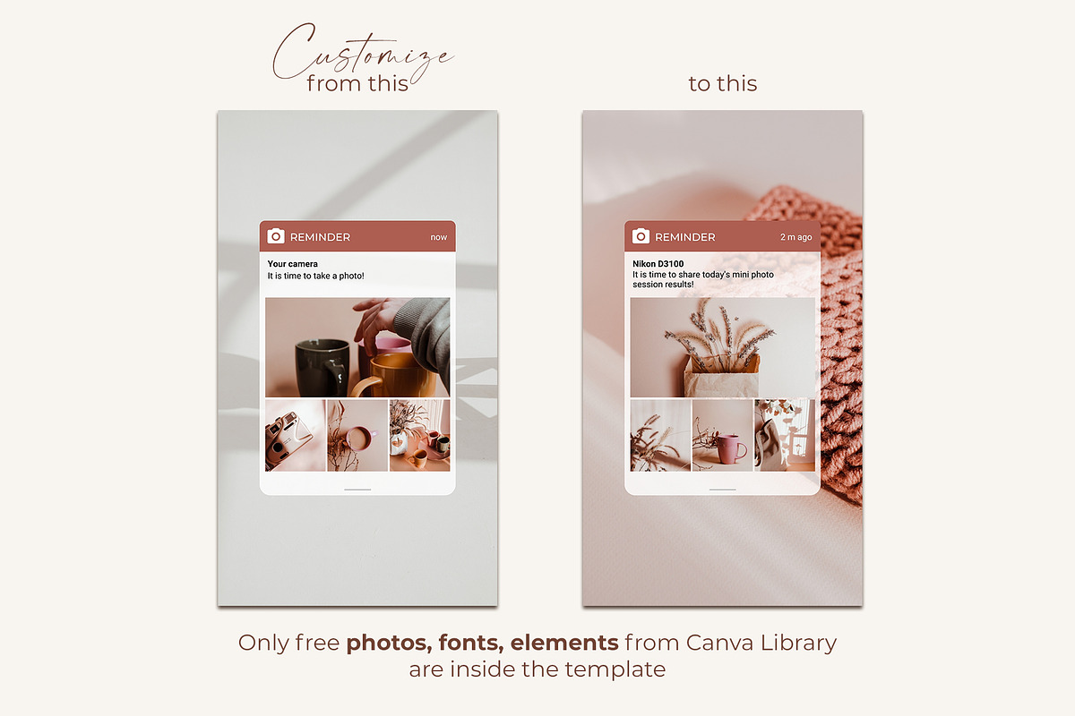 Reminders Canva Templates BUNDLE, a Social Media Template by ilonitta