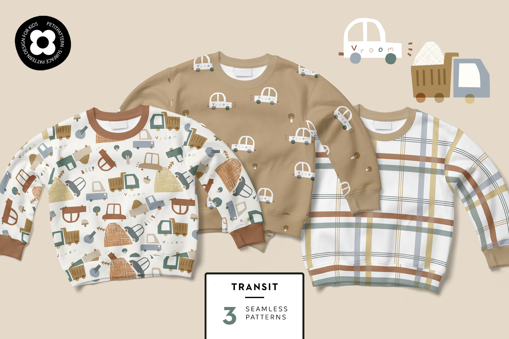 Transit pattern collection, a Pattern Graphic by Muriel Petitpattern