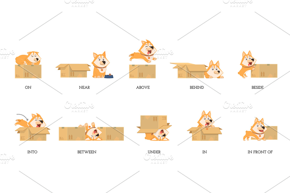 Preposition. English prepositions, a Background Graphic by LadadikArt ...