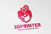 3D printer Logo, a Branding & Logo Template by WheelieMonkey