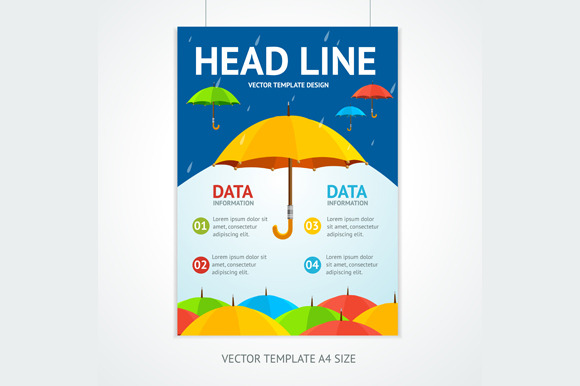 Placard Poster Template, an Illustration by Vector and Templates