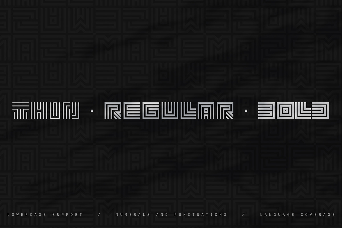 Geometric Maze Font
