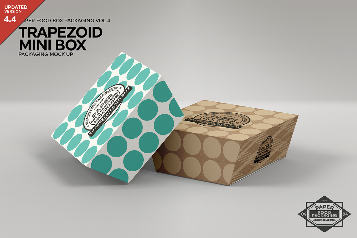 Trapezoid Mini Boxes Mockup, a Packaging Mockup by INCDesign