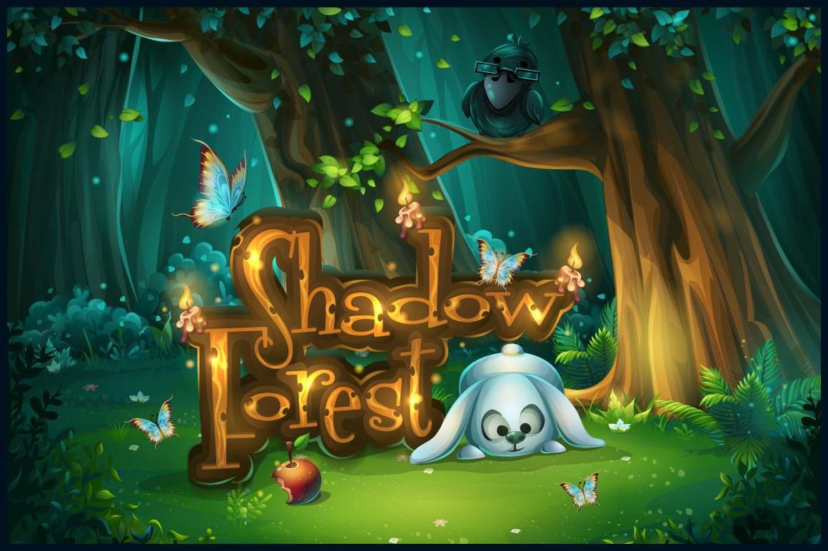 Shadow Forest - GUI Pack, an Illustration by Nearbirds