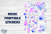 Music Printable Stickers