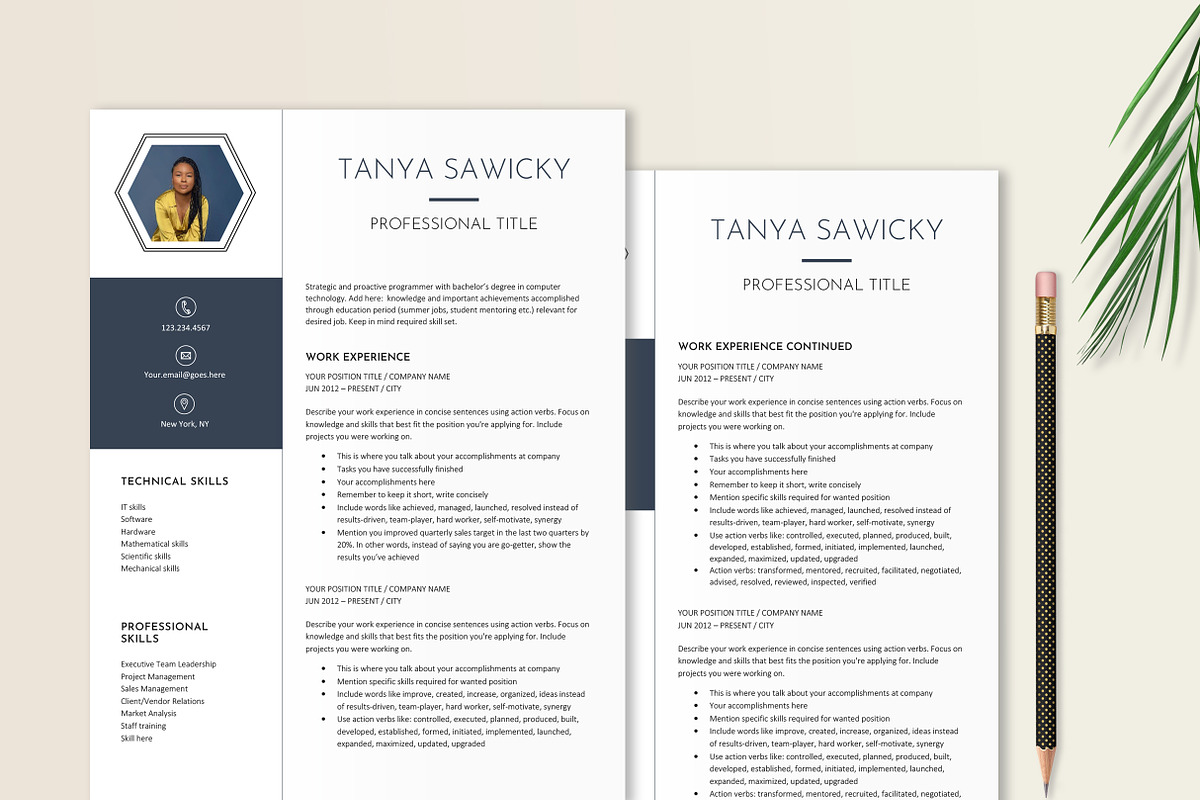 Modern Resume Template, a Resume Template by Stanin Studio