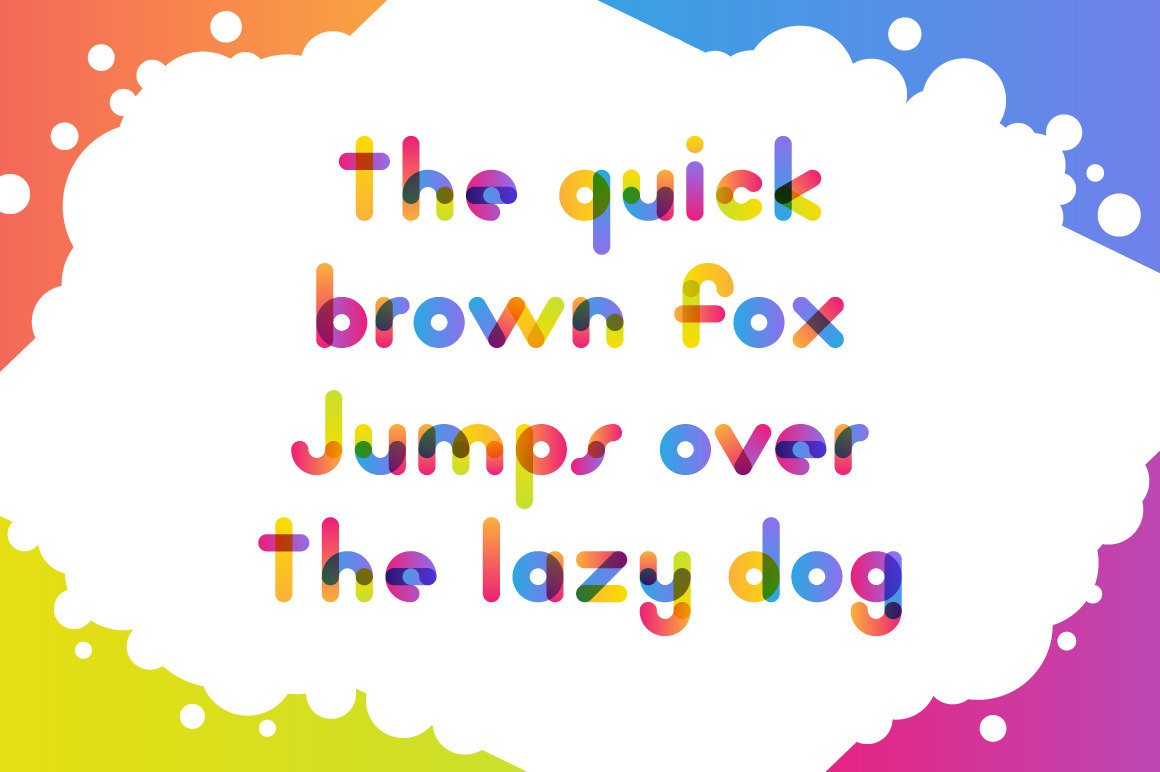Overlapping Colorful Font, a Decorative Illustration by Greeek