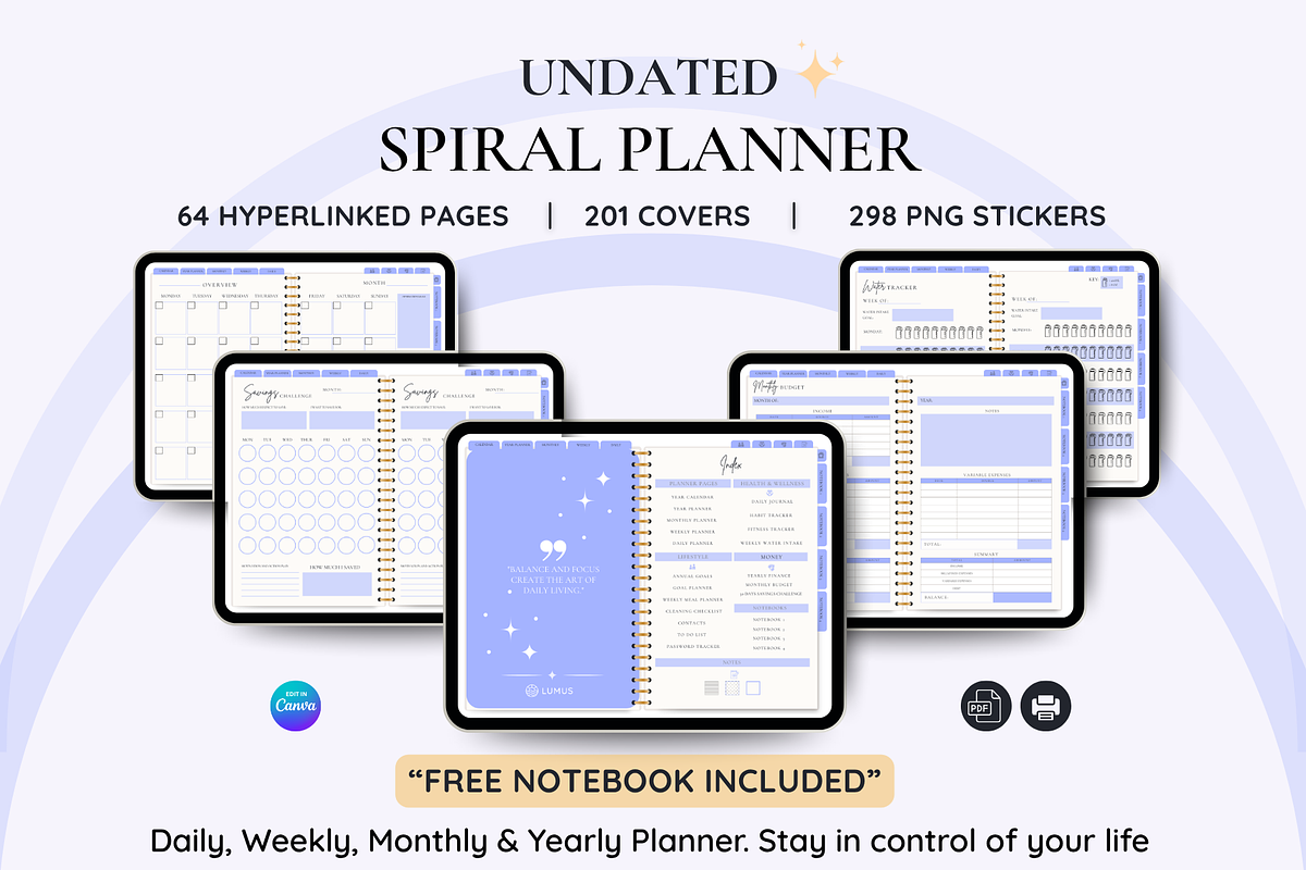 Undated Digital Planner