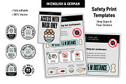 Safety Print Templates for Shops, a Flyer Template by visualsbyfranzi
