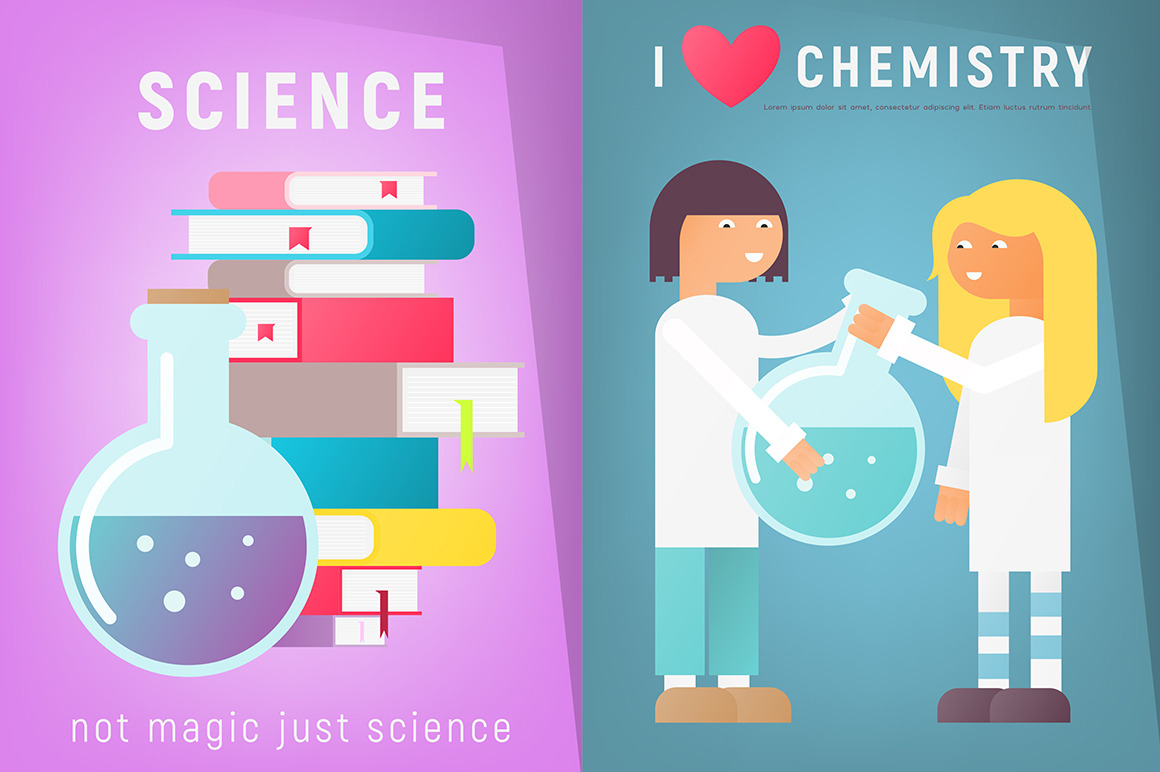 Science Posters Set | Education Illustrations ~ Creative Market