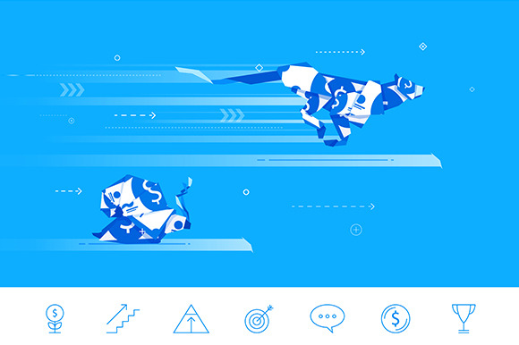 Competition (+ 7 icons), an Animal Illustration by Krolone