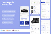 Car Repair Mobile App UI Kit, an UI Kit Template by Betush