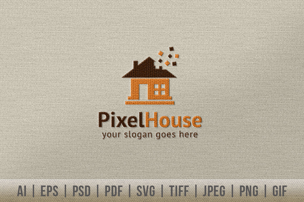 Pixel House Logo, a Branding & Logo Template by Dotnpix