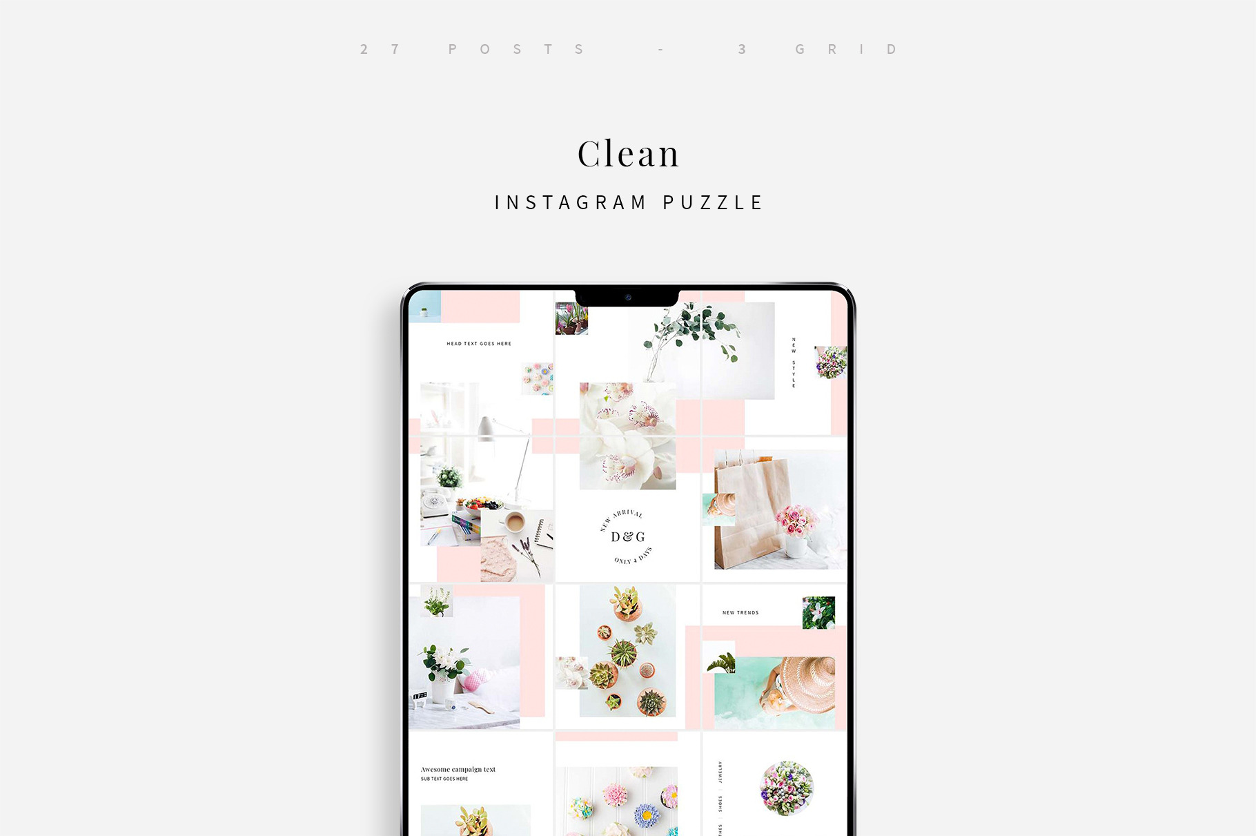 Clean Instagram Puzzle Pack, a Social Media Template by Swiss_cube