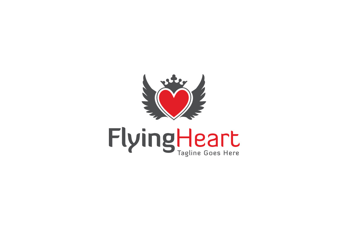 Flying Heart Logo Template, a Branding & Logo Template by Logo20