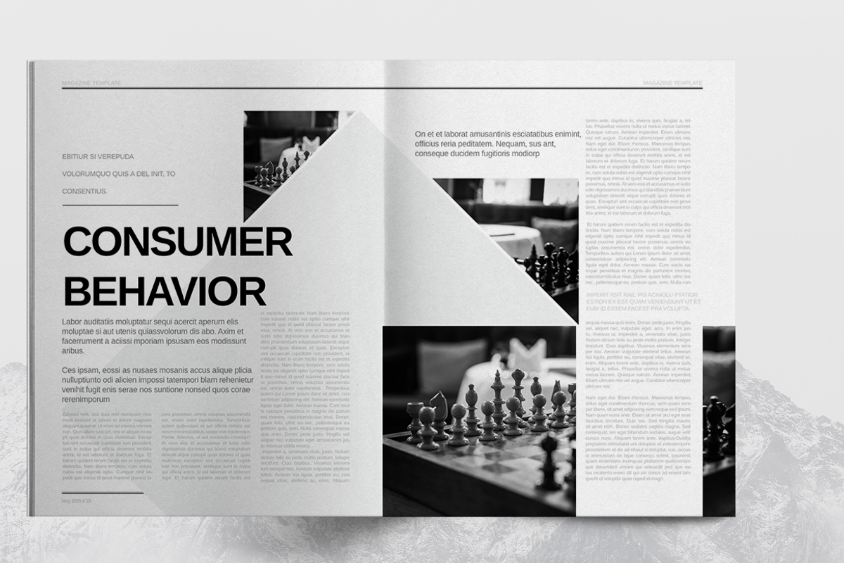Black and White Magazine Template