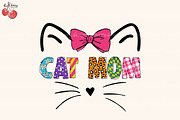 Cat Mom Cute Sublimation PNG
