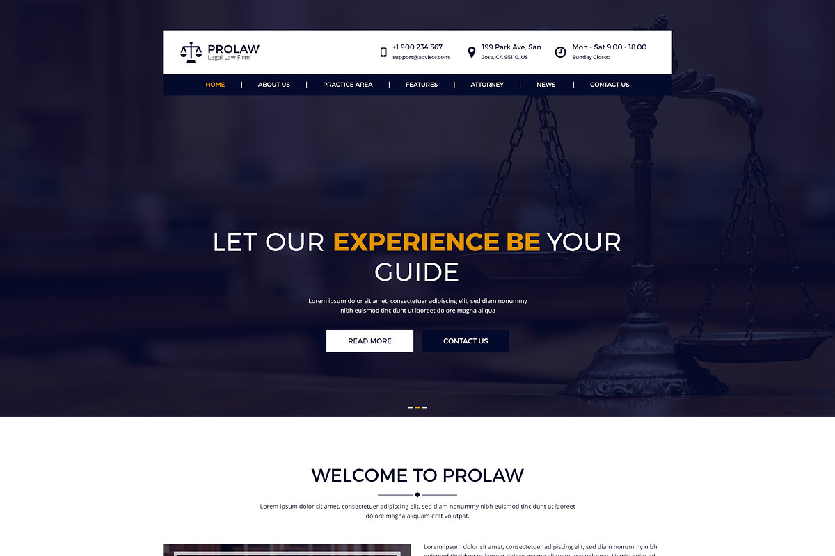 Prolaw legal law firm psd template, a Websites & App Template by mine-tech