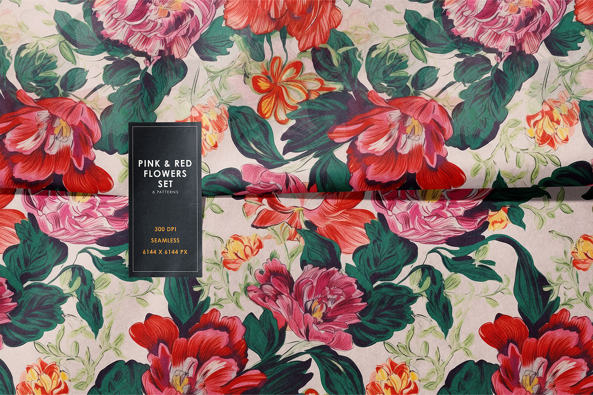 Bright Flowers: Set of 6 Patterns