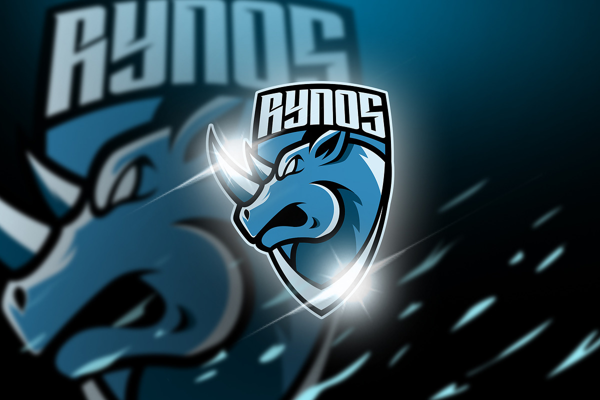 Rynos - Mascot & Esport Logo, a Branding & Logo Template by AQR Studio