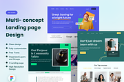 Multi concept landing page, a Landing Page Template by Ahmed Rubel