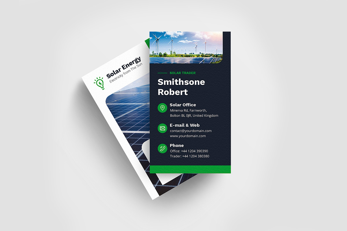 Solar Energy Business Card Canva