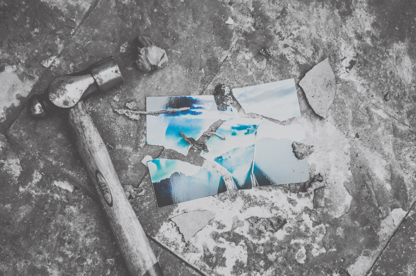 The Broken Picture (Selective Color), an Abstract Photo by Pixel Art