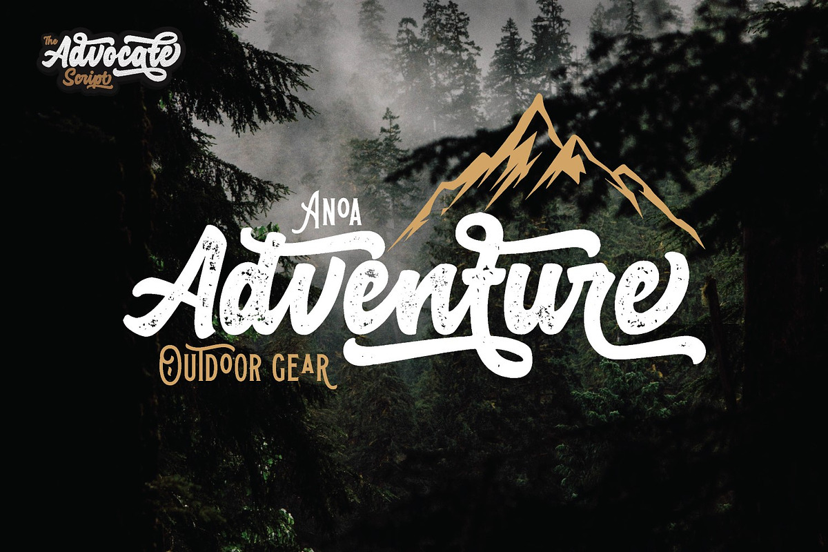 Advocate Script 4 Style + Extras, a Script Font by Masanis | Creative Market