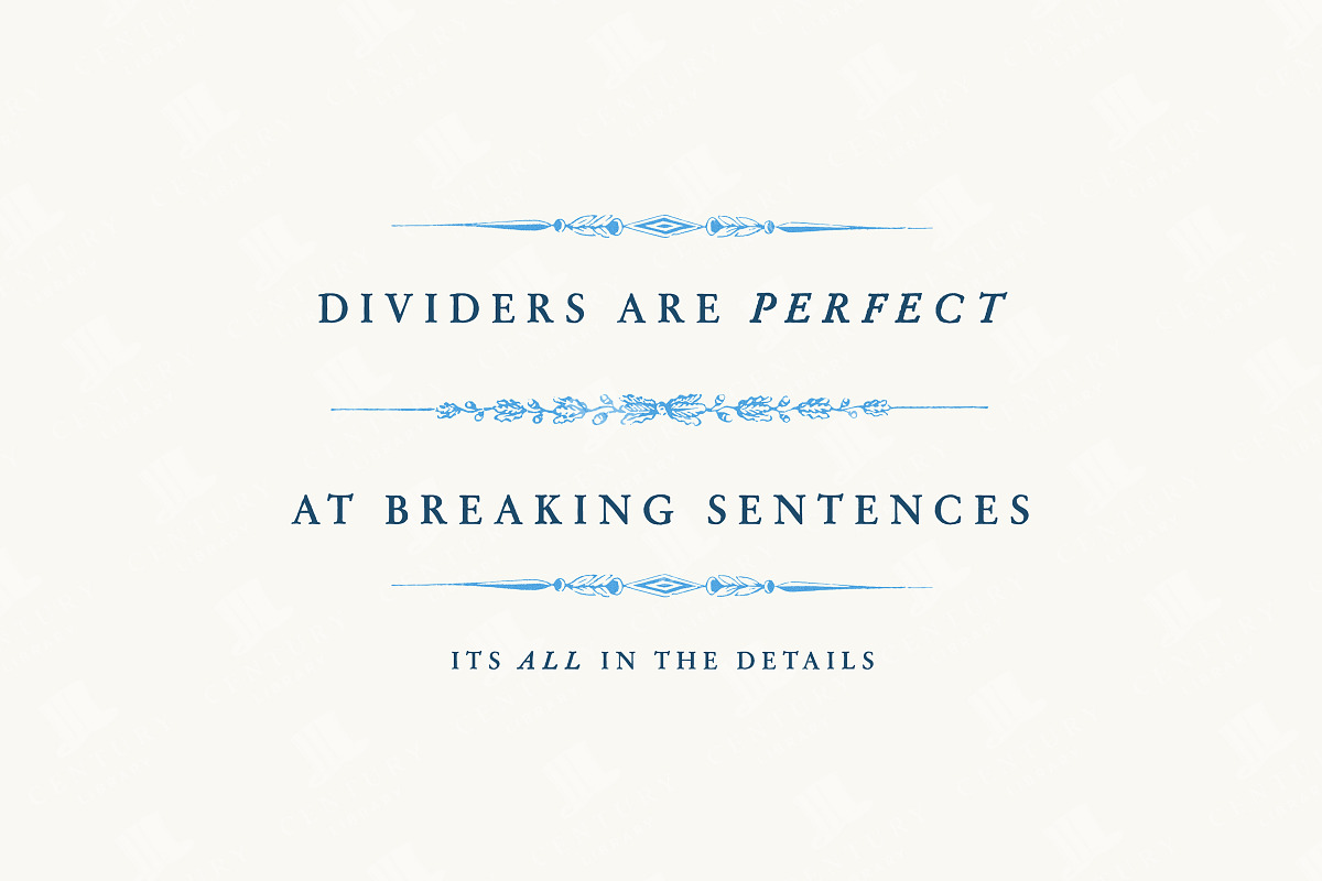 Decorative Vintage Text Dividers, an Object Graphic by Century Library