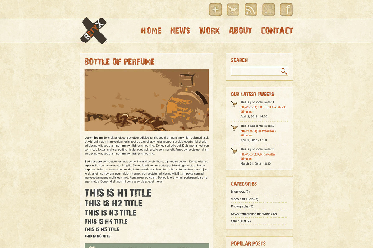 RetyX - a creative Retro PSD Theme, a Templates & Theme by PremiumCoding