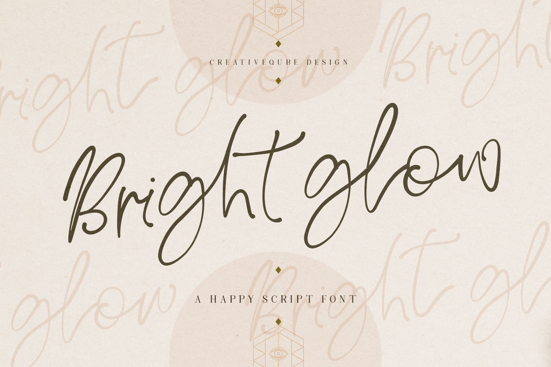 Bright Glow Script Font, a Script Font by Creativeqube Design