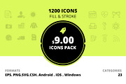 icons - value pack 1200 icons, an Icon by DeepDesign