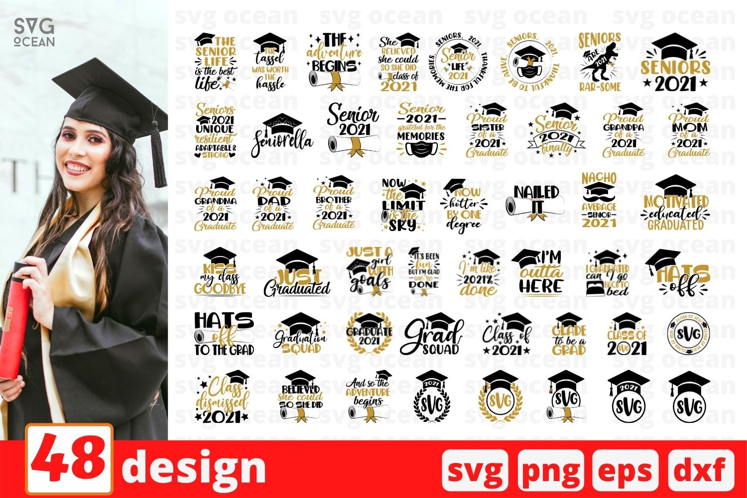 Graduation SVG Bundle, an Education Illustration by svgocean