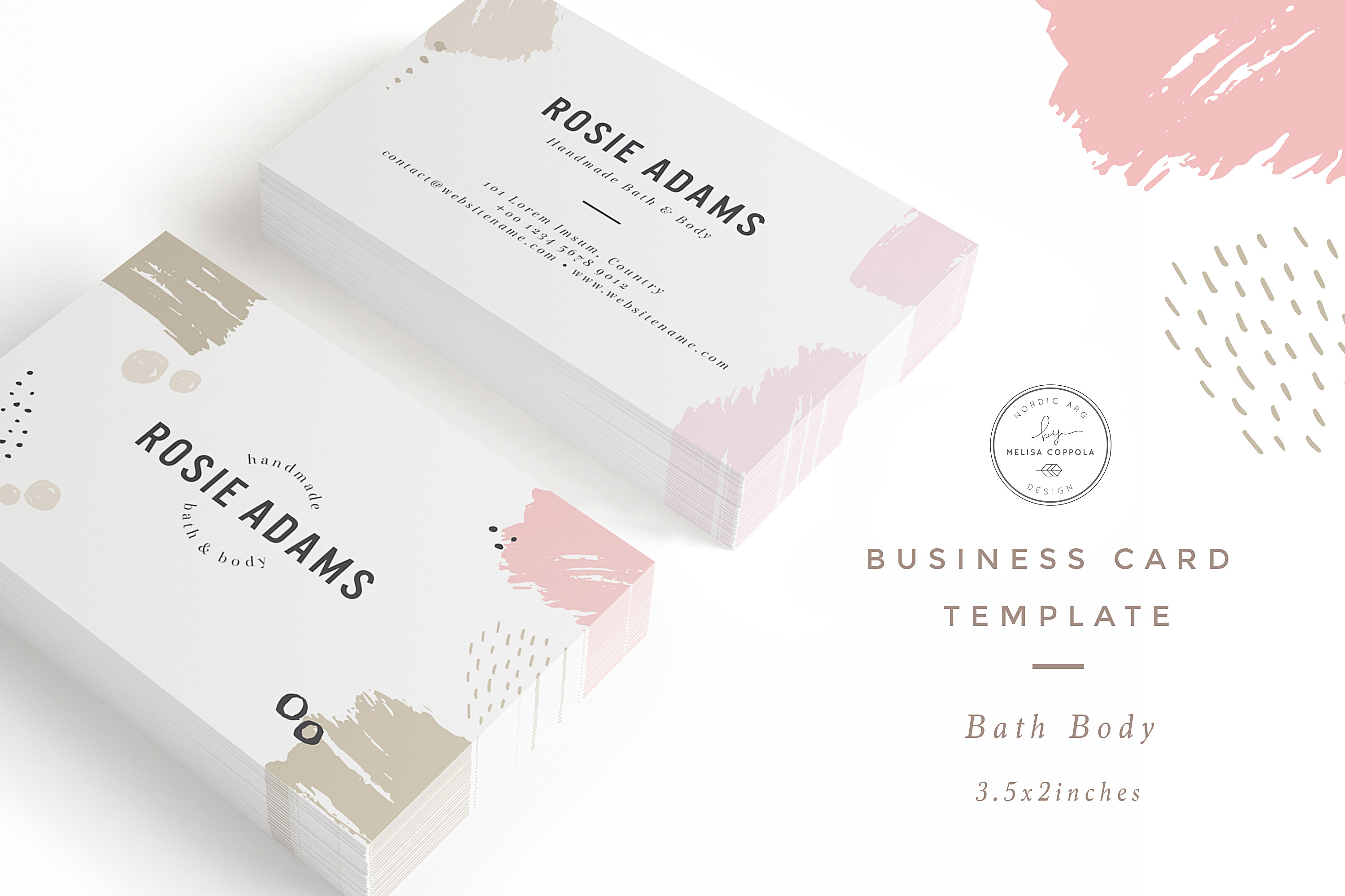 Bath Body Business Card, a Business Card Template by Nordic.Arg