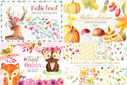 Watercolor Autumn BUNDLE, a Background Graphic by LarysaZabrotskaya